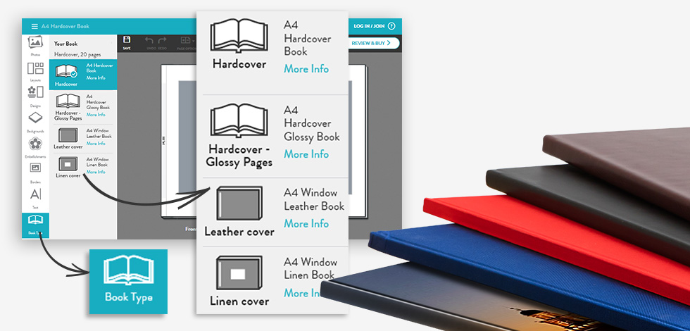 Choose from different photo book cover types | Snapfish UK